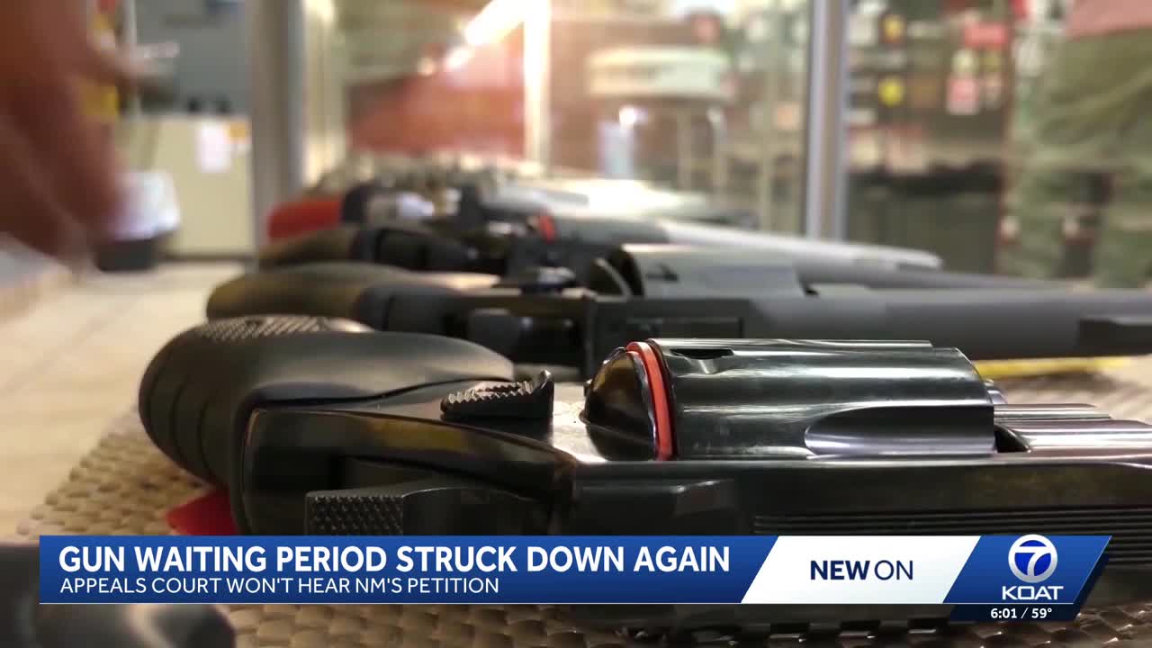 New Mexico's gun purchase waiting period remains blocked by federal court