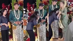 Indonesia viral video: Ex-girlfriend tries to kiss groom’s hand at ...