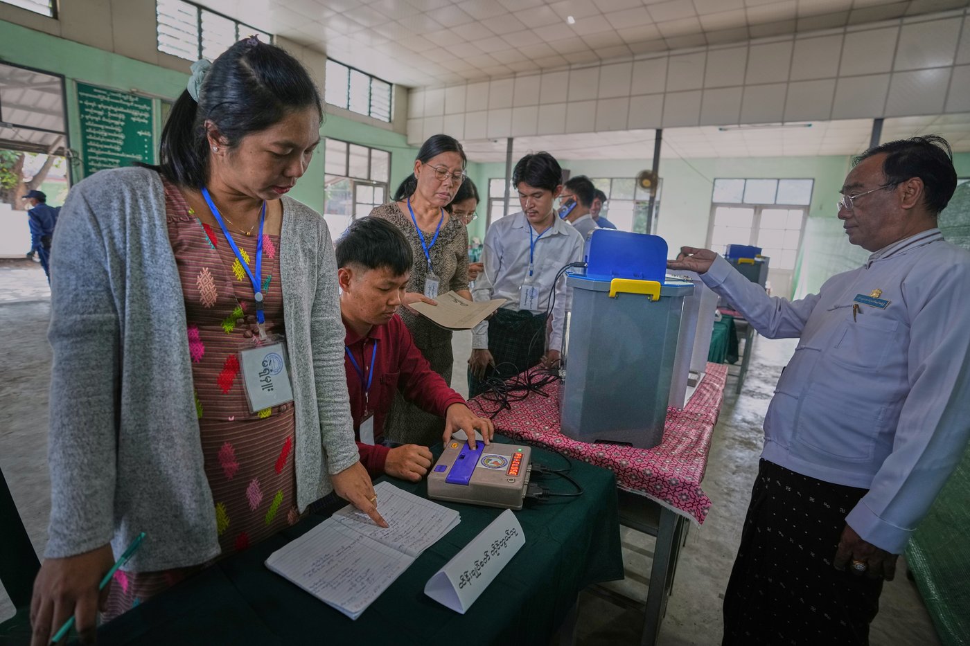Glimpses: Prepping polling machines ahead of Myanmar's weekend election