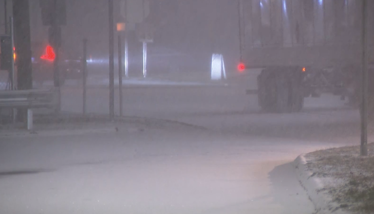 Plowable snow causing dangerous driving conditions