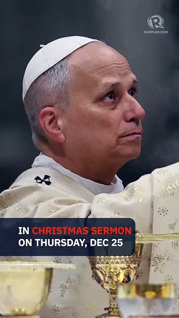 In first Christmas sermon, Pope Leo decries conditions for Palestinians ...