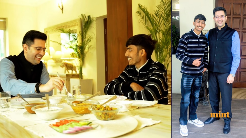 AAP MP Raghav Chadha impresses social media after having lunch with ...
