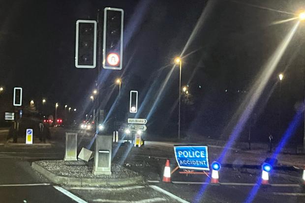 Driver arrested after suspected stolen car breaks traffic lights