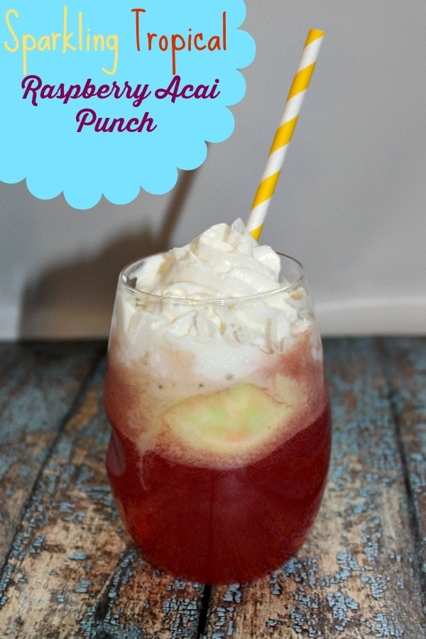 Sparkling raspberry acai punch recipe for girls’ night in