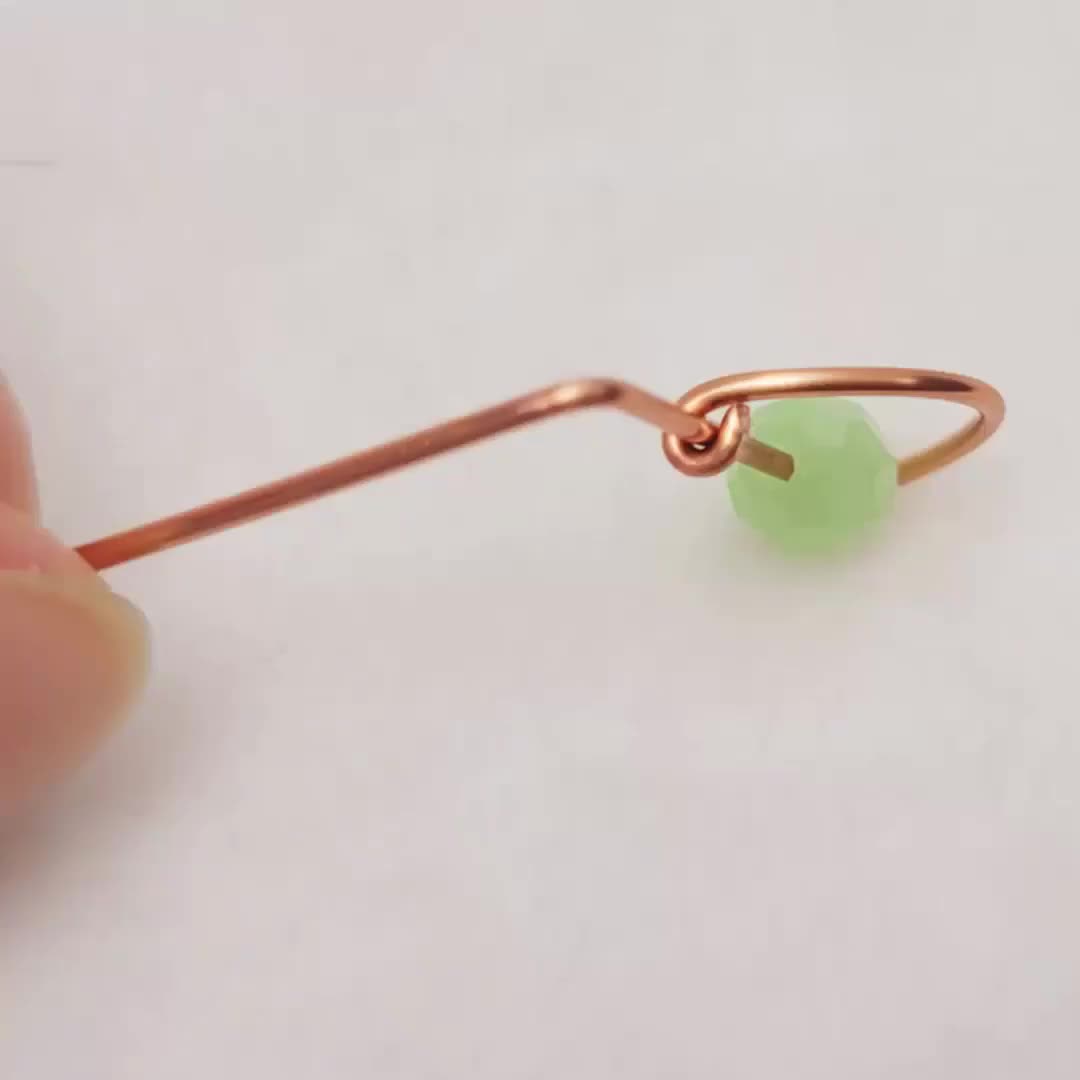 Semi-circle chain link | bracelet | earrings | crystal beads ...