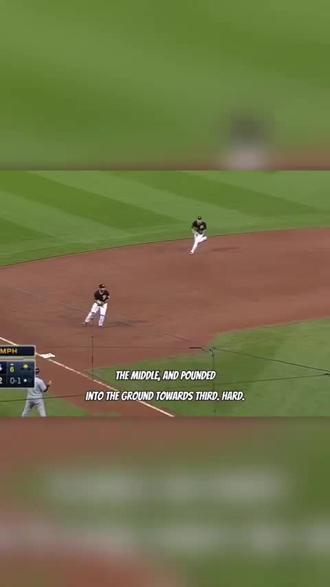 MLB player rips the cover off the ball on this swing