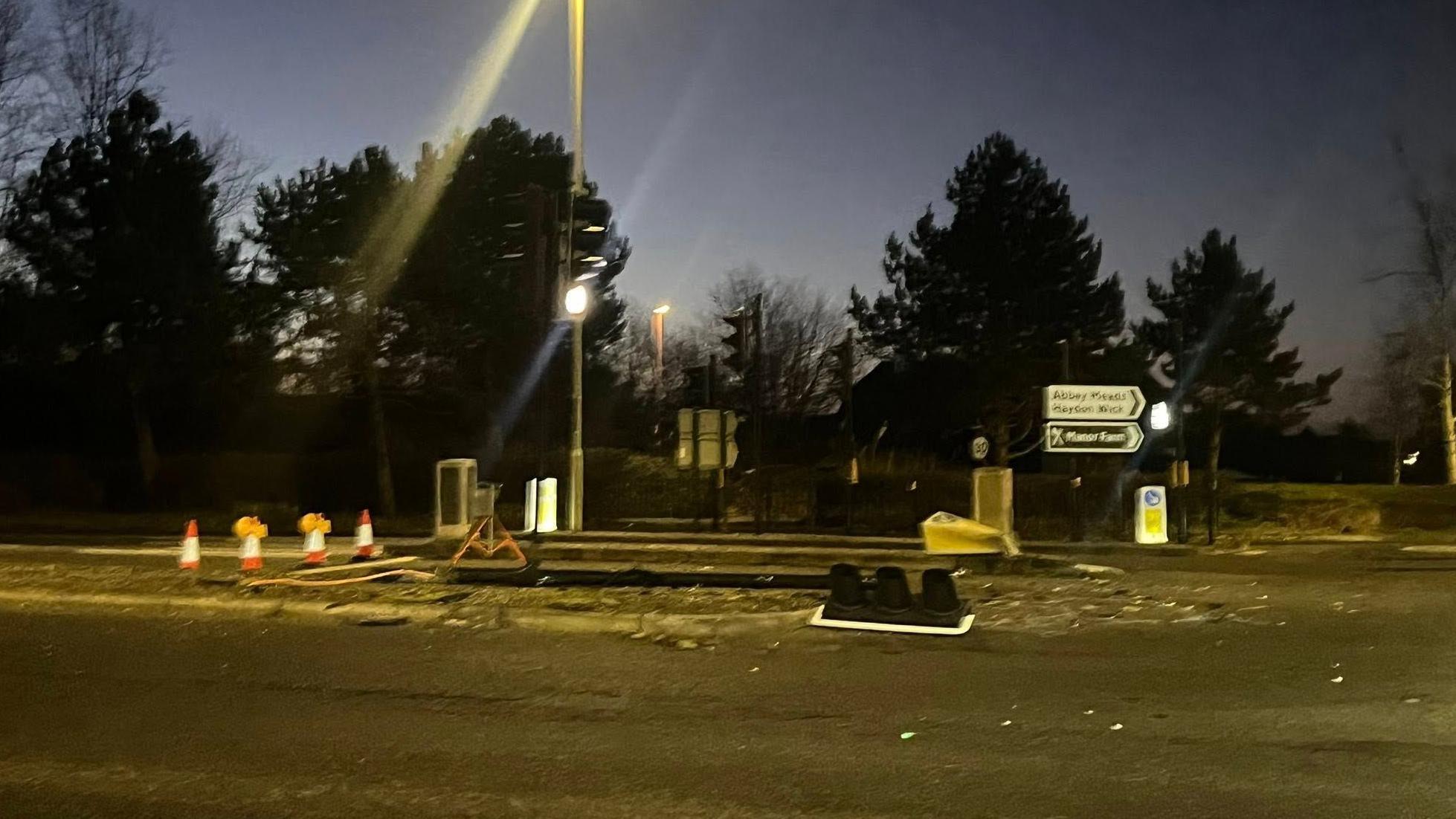 Traffic lights broken after drink-drive crash