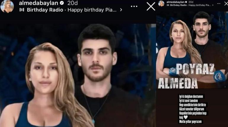 Survivor bitti dostlukları bitmedi! Almeda Baylan, Yiğit Poyraz'ın ...