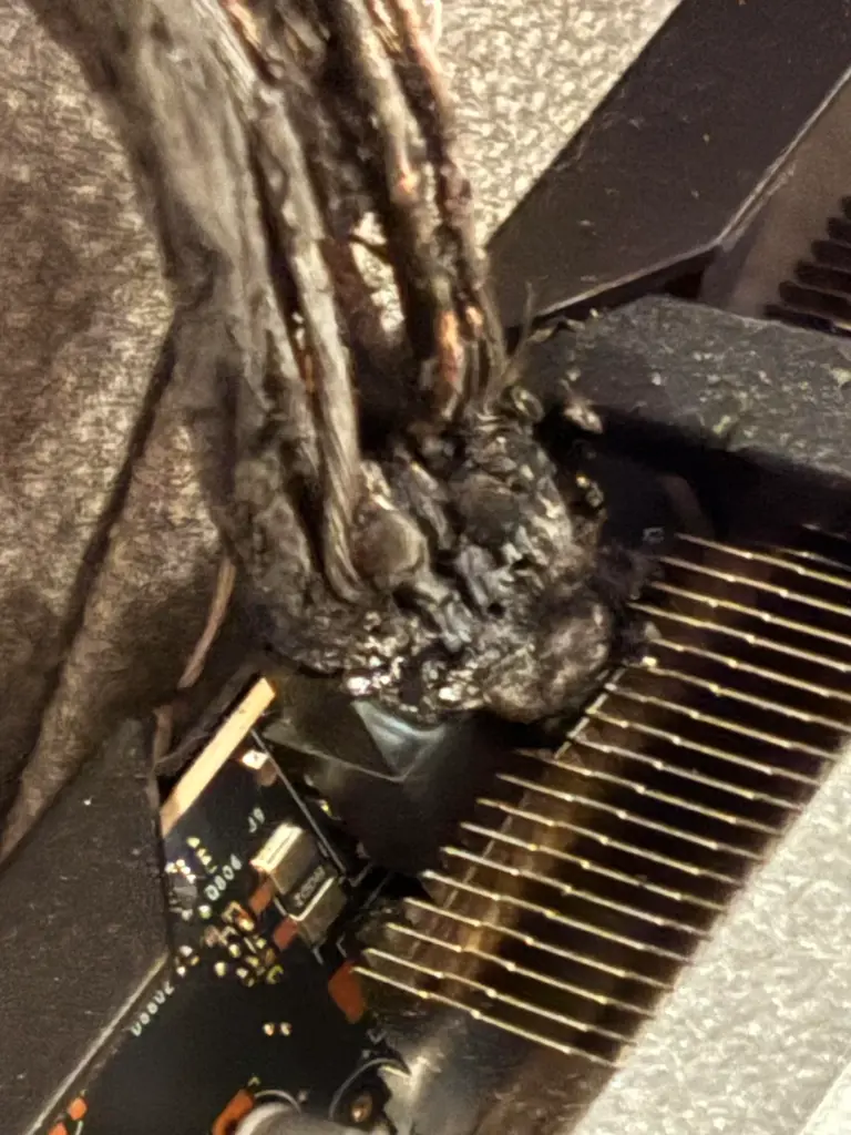 Nvidia GeForce RTX 5090 power wire reportedly caught fire despite using ...
