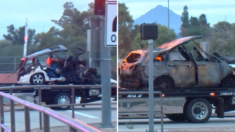 Loop 202 reopens after fiery two-car crash in Mesa