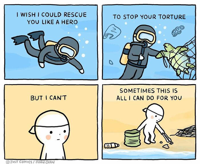 31 heartbreaking comics about animal abuse and factory farming by Joan Chan
