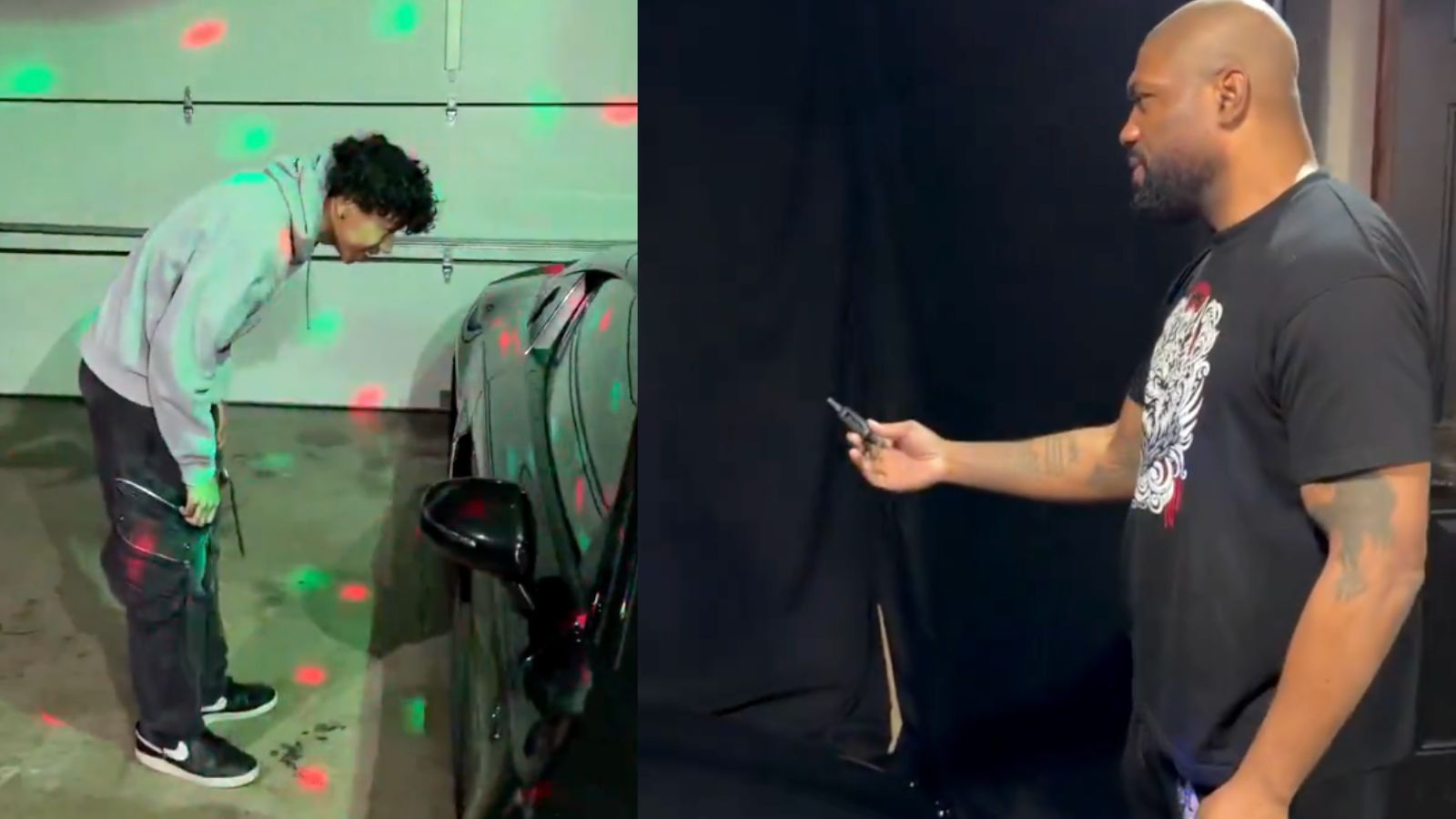 Quinton Rampage Jackson surprises son with Audi R8 Christmas gift