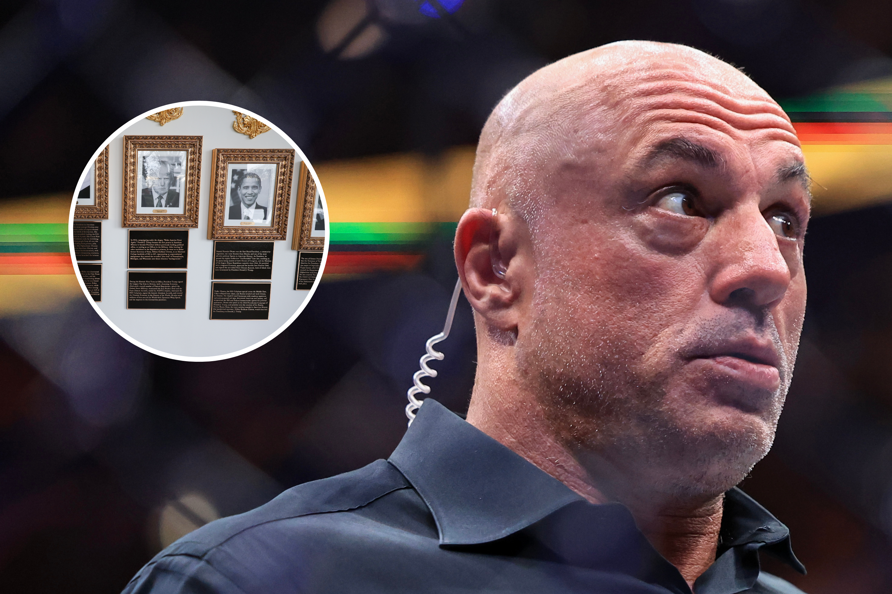 Joe Rogan rails against Trump's 'crazy' White House plaques