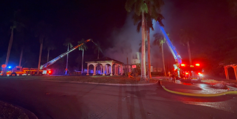 Major fire breaks out at abandoned Heron Bay golf course clubhouse ...