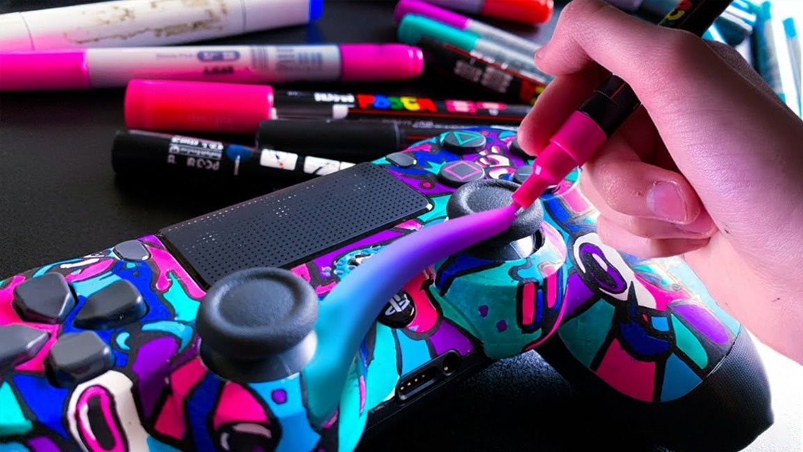 Turning a PS4 controller into art