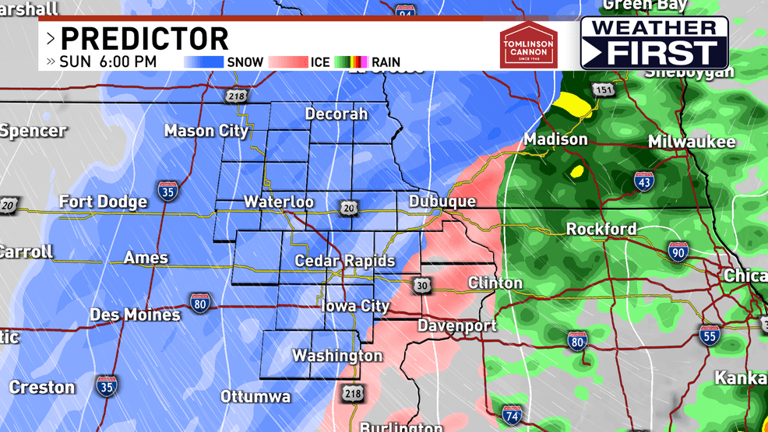 Wintry mix, accumulating snow, strong winds Sunday into Monday in ...