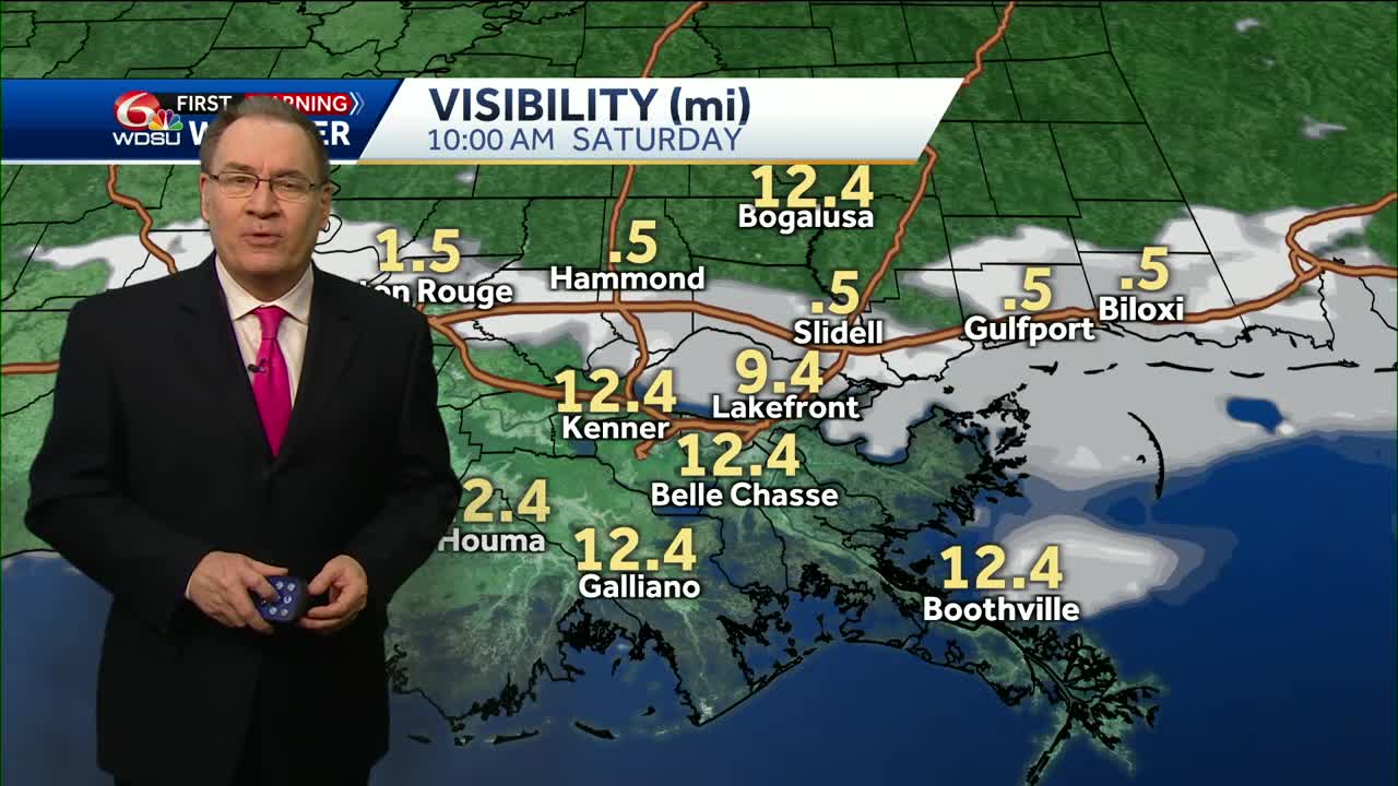 Weekend morning fog; strong cold front approaching