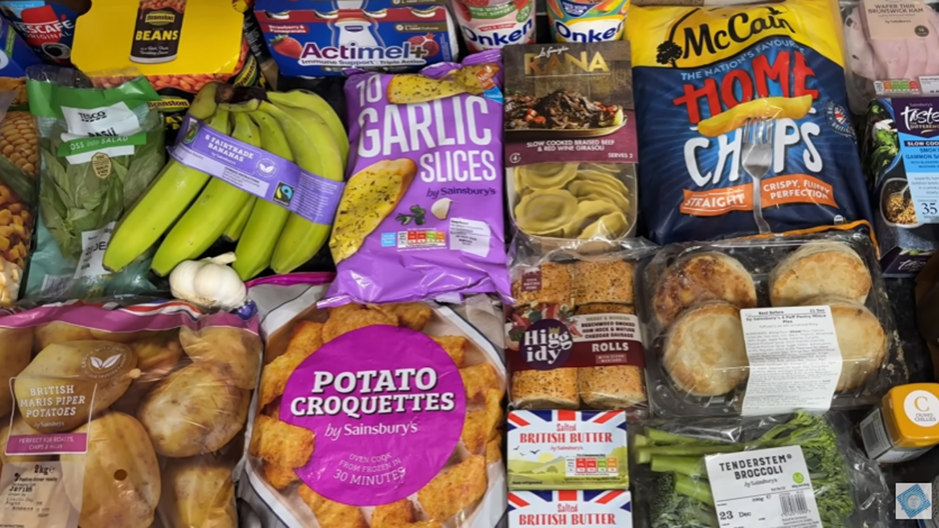 UK family grocery haul during Christmas