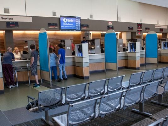 Expect long wait times at Delaware DMVs. Late fees waived through Jan.