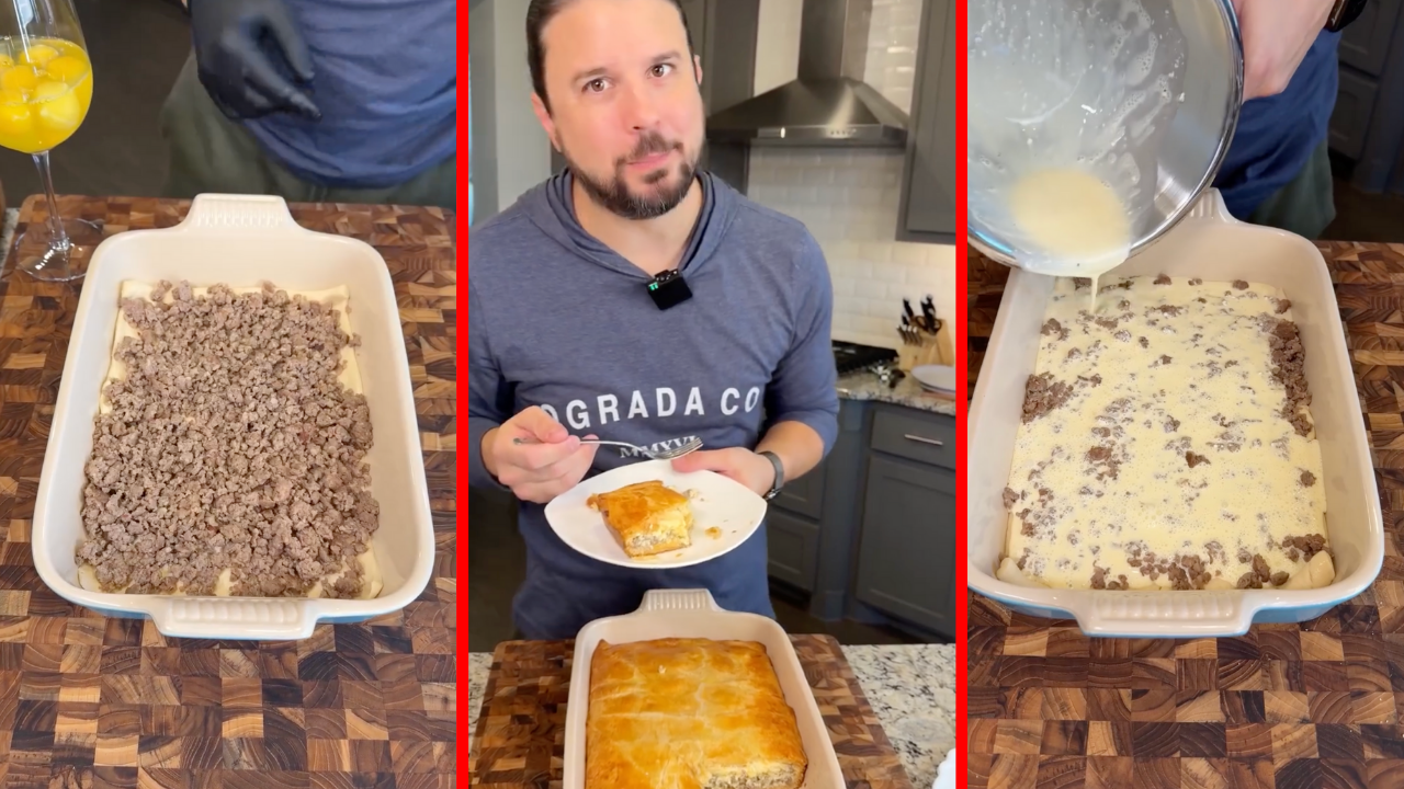 Sausage, egg & cream cheese breakfast casserole