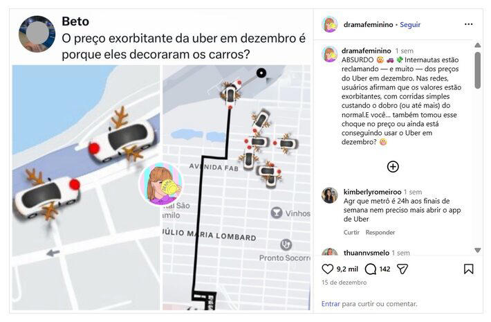 Preços de corridas de Uber e 99 triplicam em dezembro em SP e Procon ...