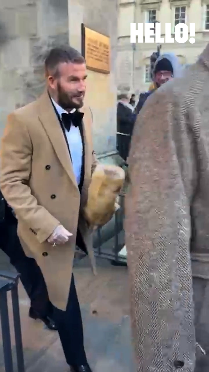 Watch: The Beckhams made a discreet exit from Holly Ramsay's wedding