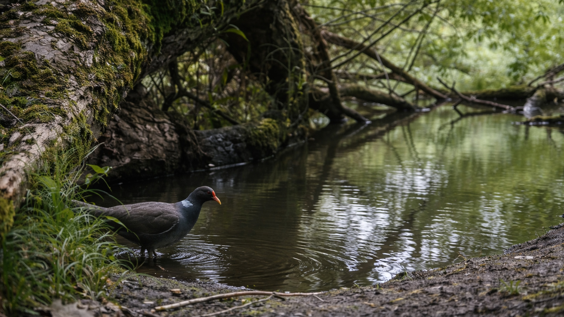 Mi cámara trampa captó esta escena junto al río