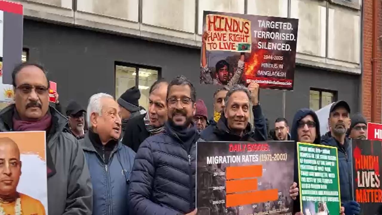 Protests in London, India after reported atrocities on Hindus in BD