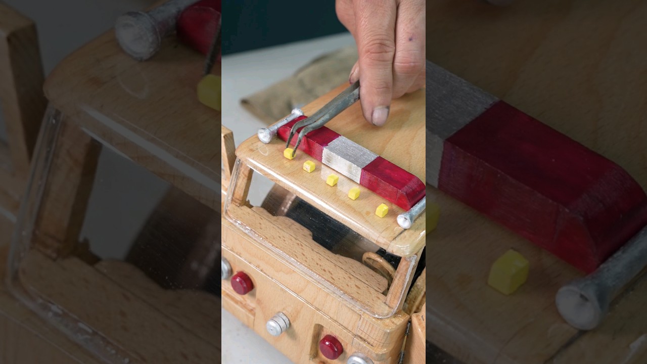 Building a wooden Ford fire truck model