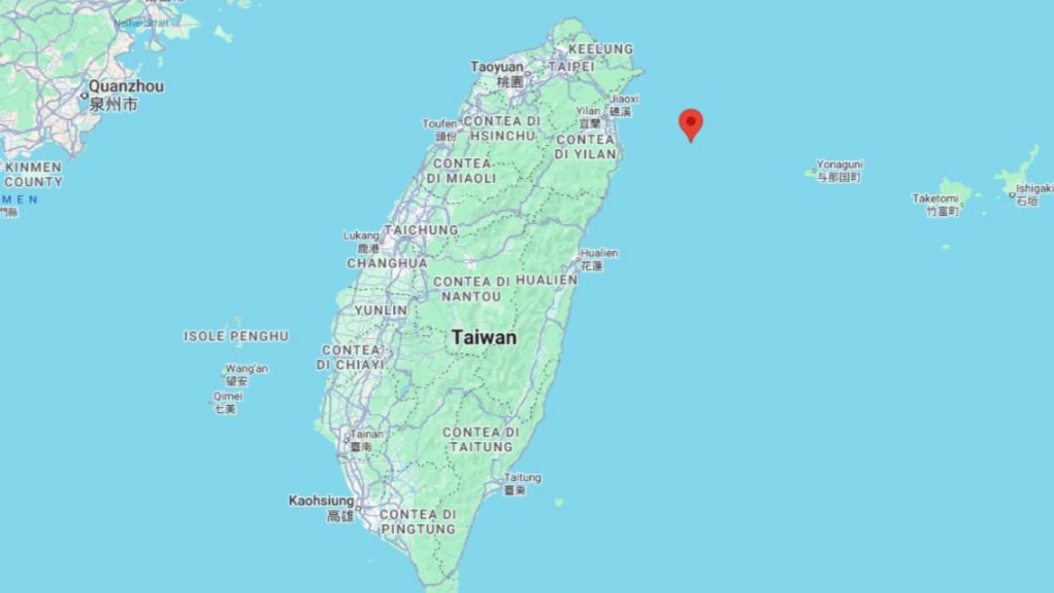 Terremoto di magnitudo 7.0 scuote Taiwan