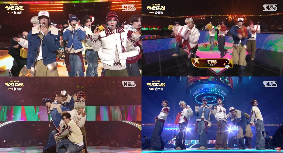 TWS, ‘가요대전’ 자유로운 ‘Freestyle’·청량한 ‘OVERDRIVE’·신유 ‘귀공자즈’ 활약