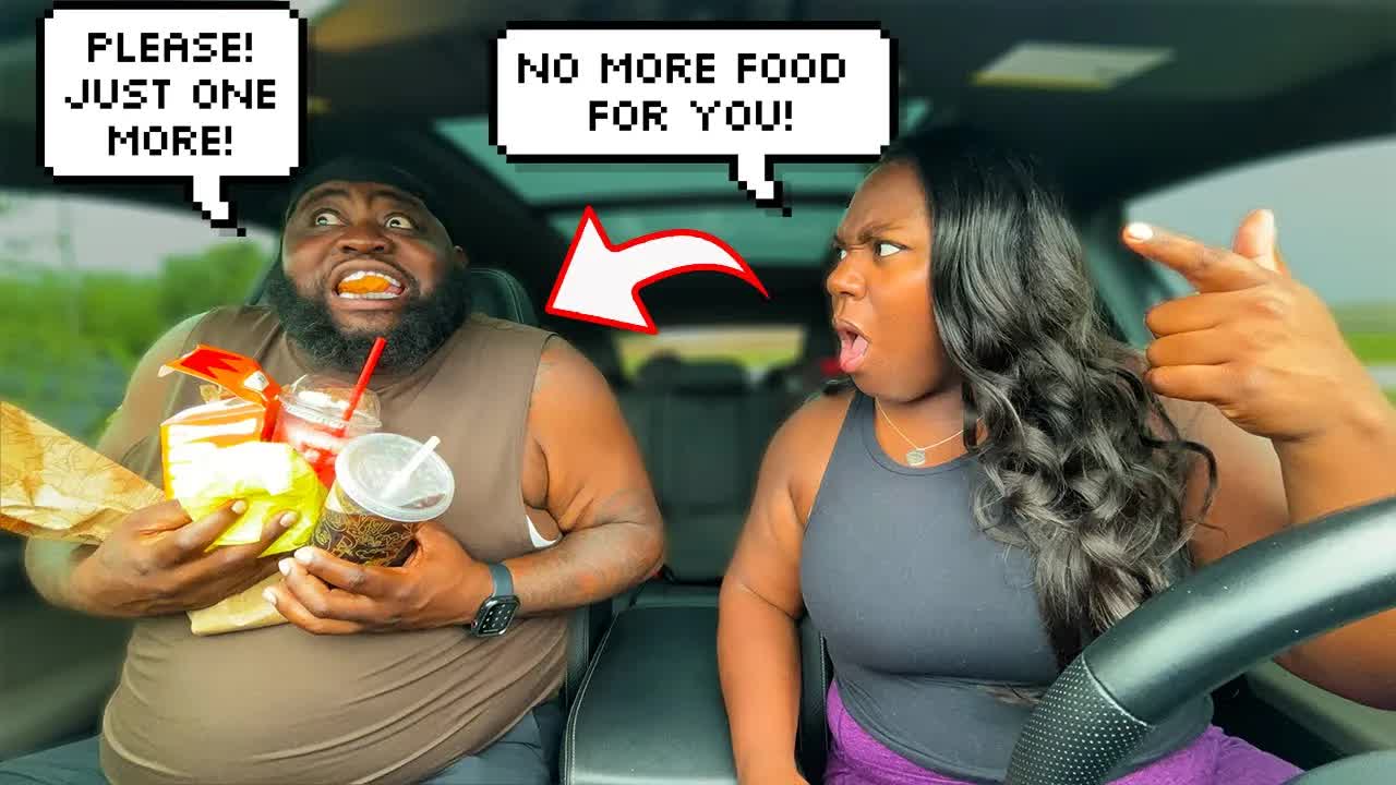 Making my angry wife go through the drive thru 100 times (prank) *she ...