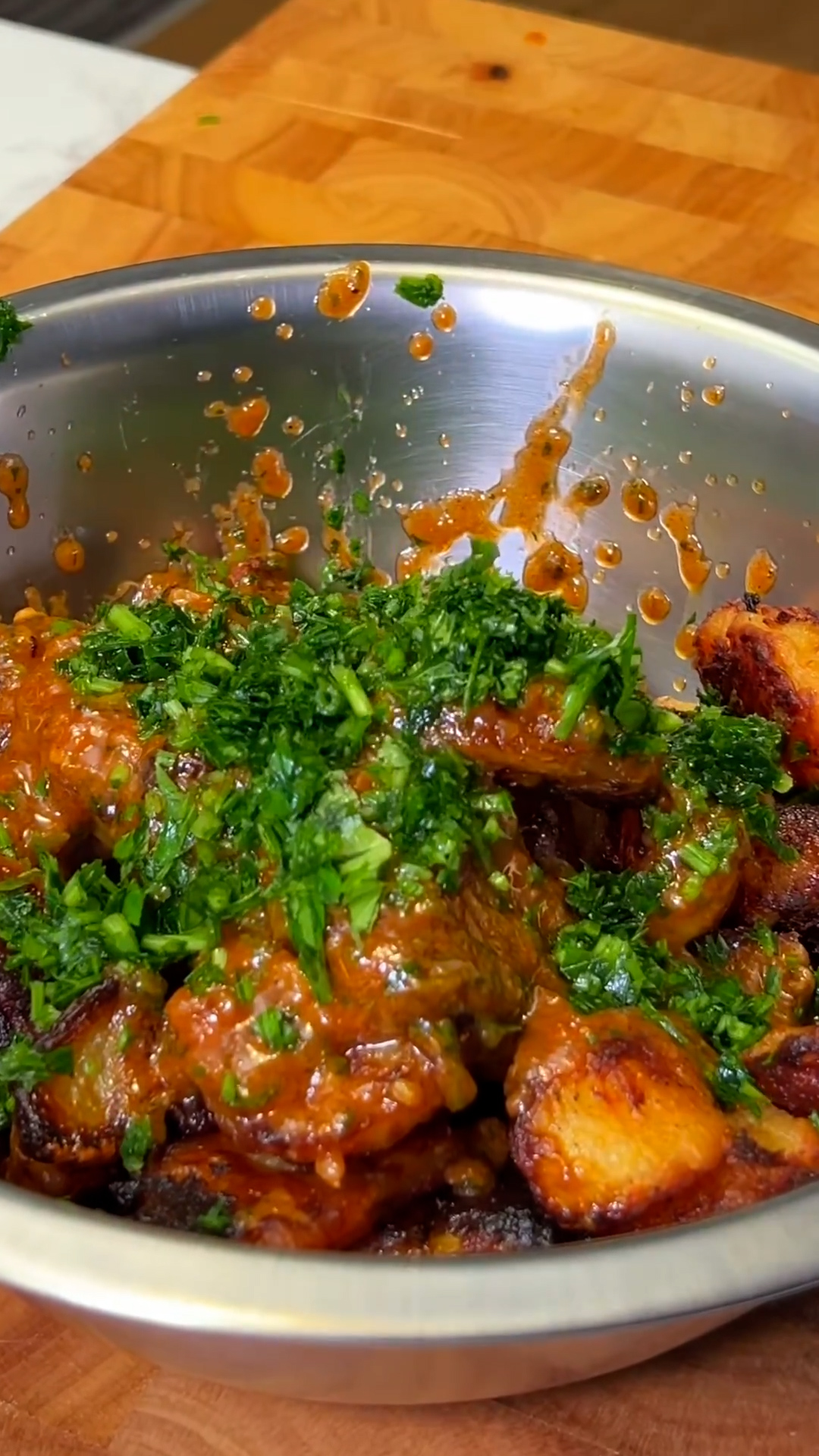 How to make vegan spicy roasted potatoes