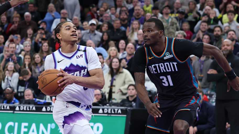 Jazz's Keyonte George reacts to game-winning night vs. Pistons