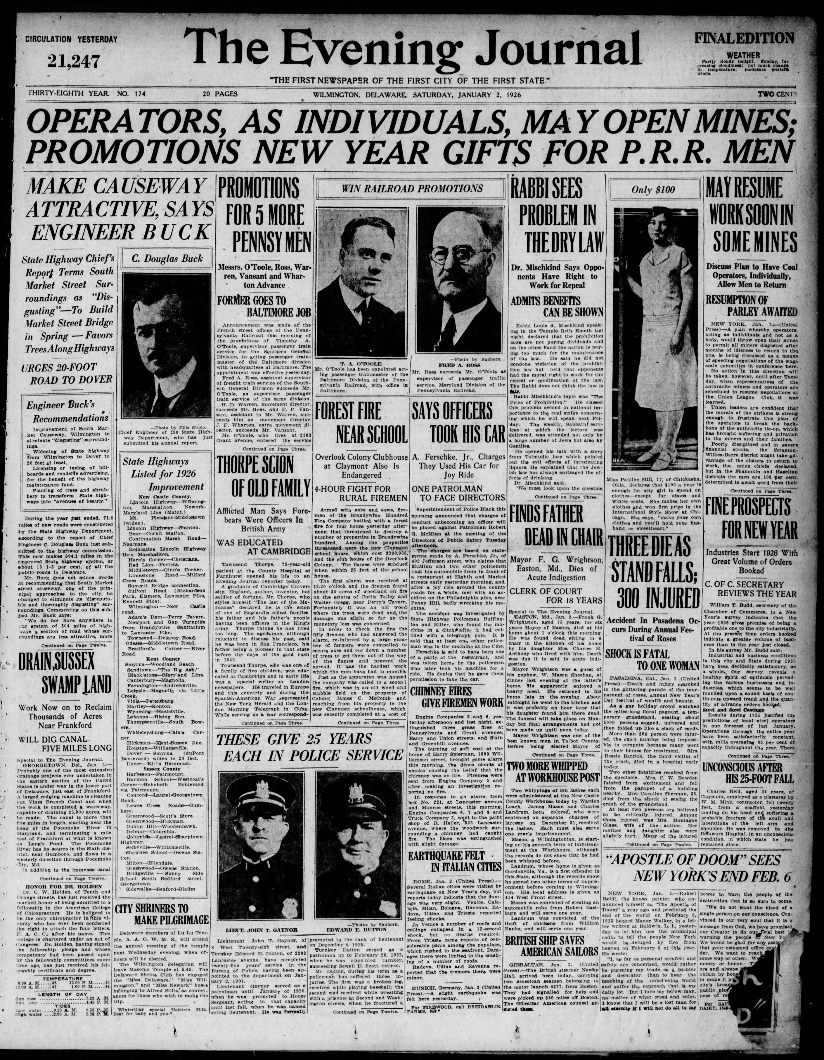 History in News Journal Dec. 28-Jan. 3 with state's growth, budget woes