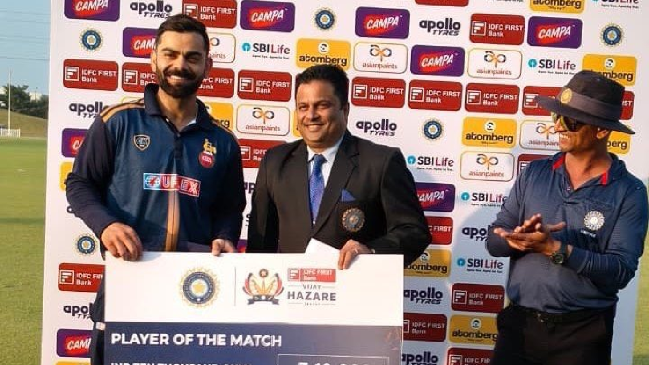 Virat Kohli wins POTM award for scoring 77 vs Gujarat, receives only...