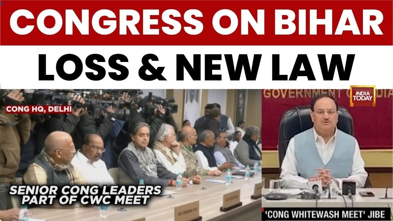 Congress CWC meets to discuss Bihar debacle and strategy against 'VBG ...