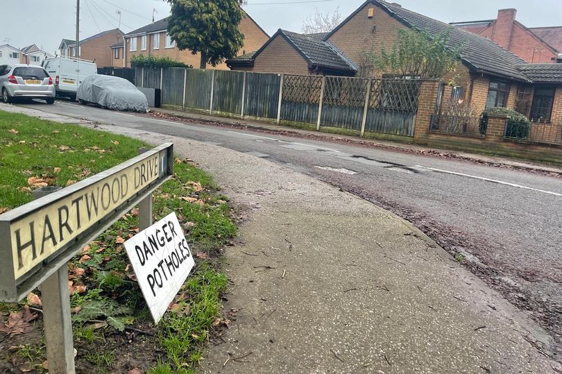 Stapleford residents put up 'danger - potholes' sign after losing ...