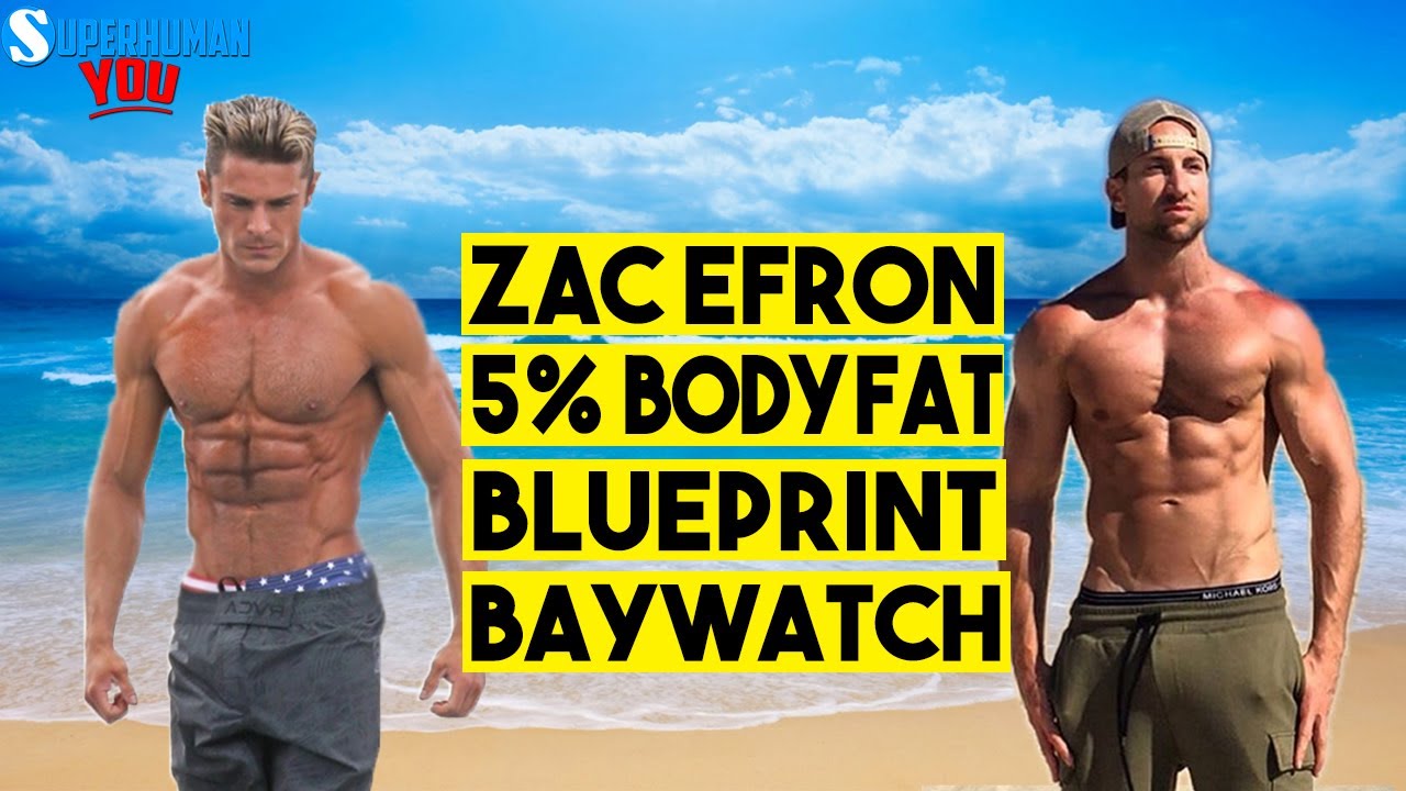 Zac Efron 5% body fat workout and diet fueled Baywatch body