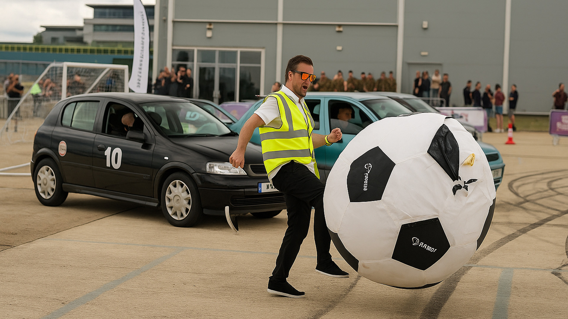 How celebrities beat us at car football