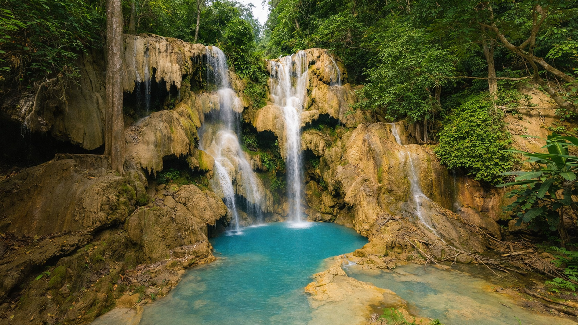 Les chutes bleues du nord du Laos