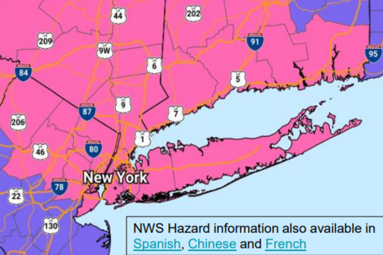 Map shows snow forecast, winter storm warnings for New York