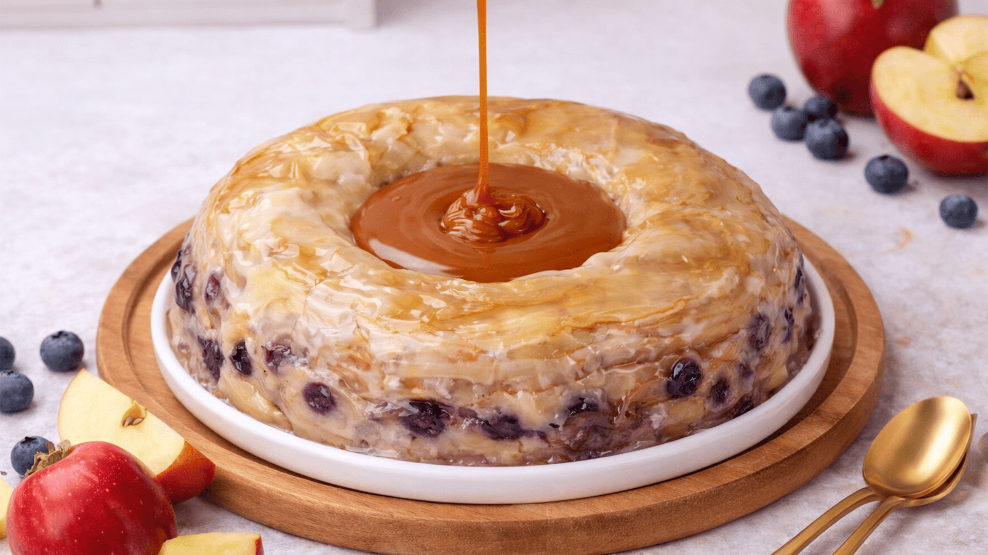 How to make honey apple jelly cake