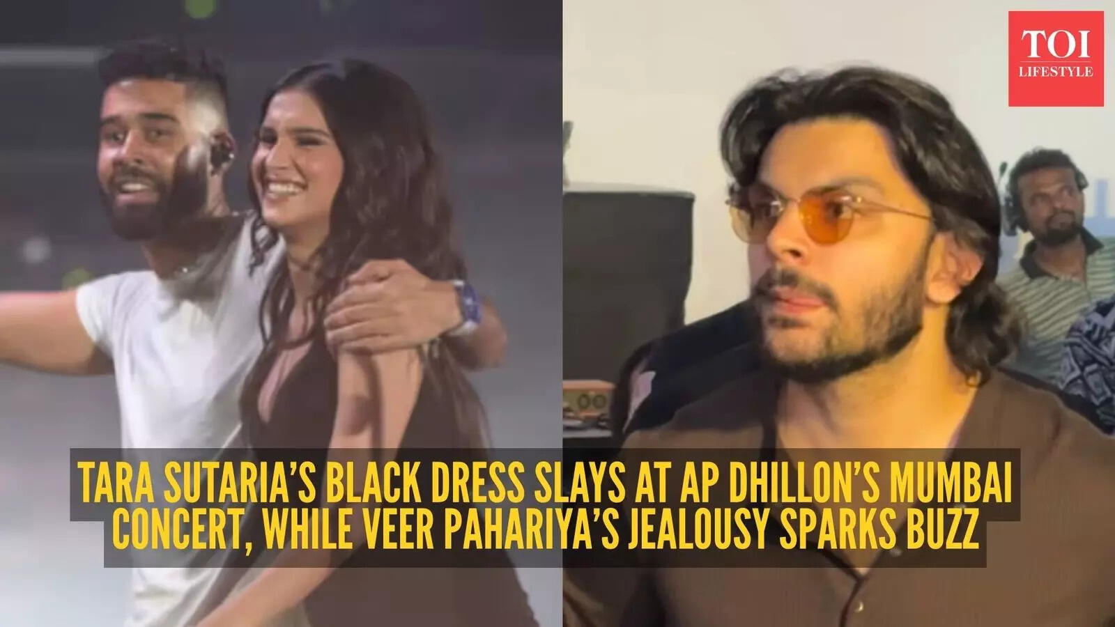 All eyes were on Tara Sutaria’s black dress at AP Dhillon’s Mumbai ...