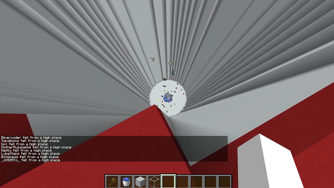 Minecraft 100 player dropper event