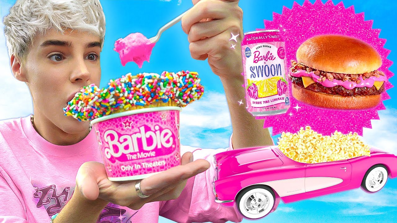 Eating Barbie movie special edition foods for a day
