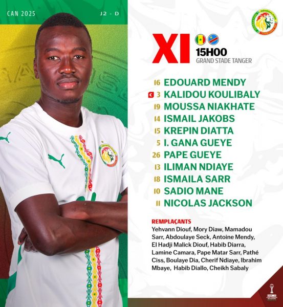 Senegal vs DR Congo – Official lineups: Mbaye on the bench