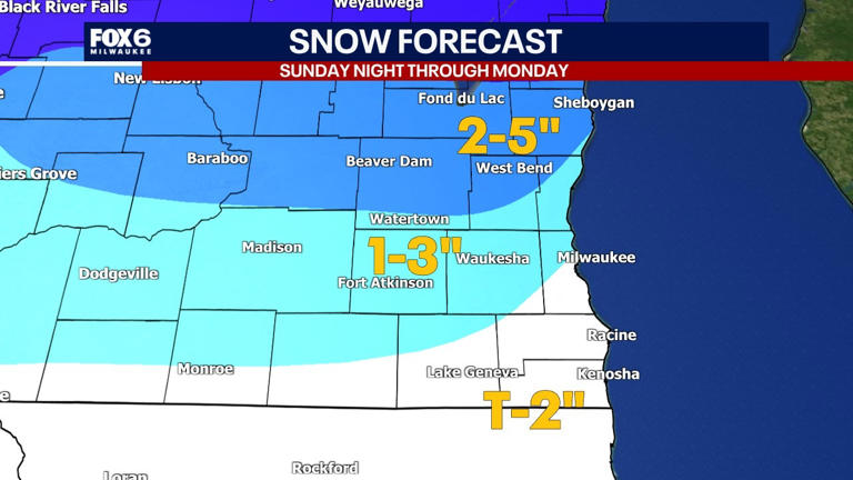 Wisconsin winter weather: Snow returns Sunday night into Monday
