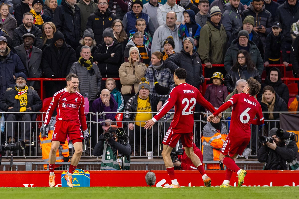 Liverpool boekt moeizame zege op hekkensluiter Wolves, eerste goal Wirtz