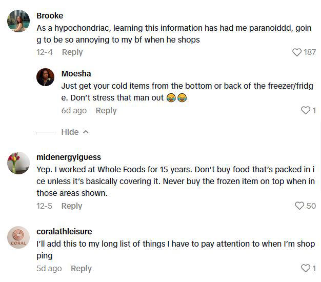 Grocery stores often don’t follow the guidelines for frozen or ...